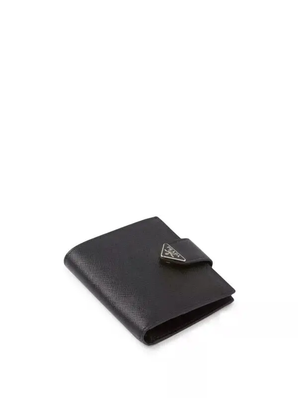 Prada Saffiano Logo-plaque Wallet - Black