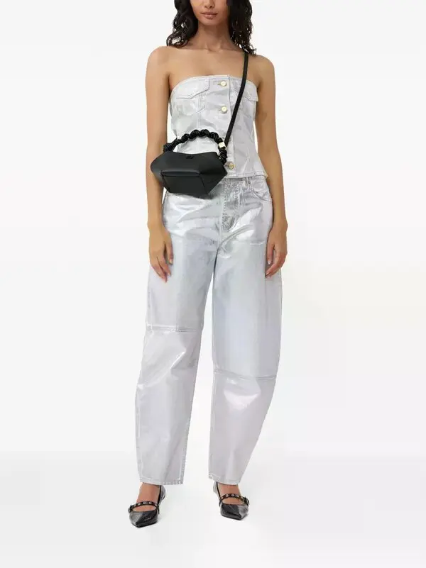 GANNI Embossed Mini Bag - Black