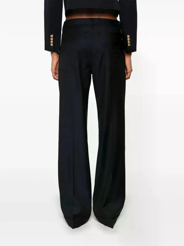 Miu Miu Cuffed Virgin Wool Tailored Trousers