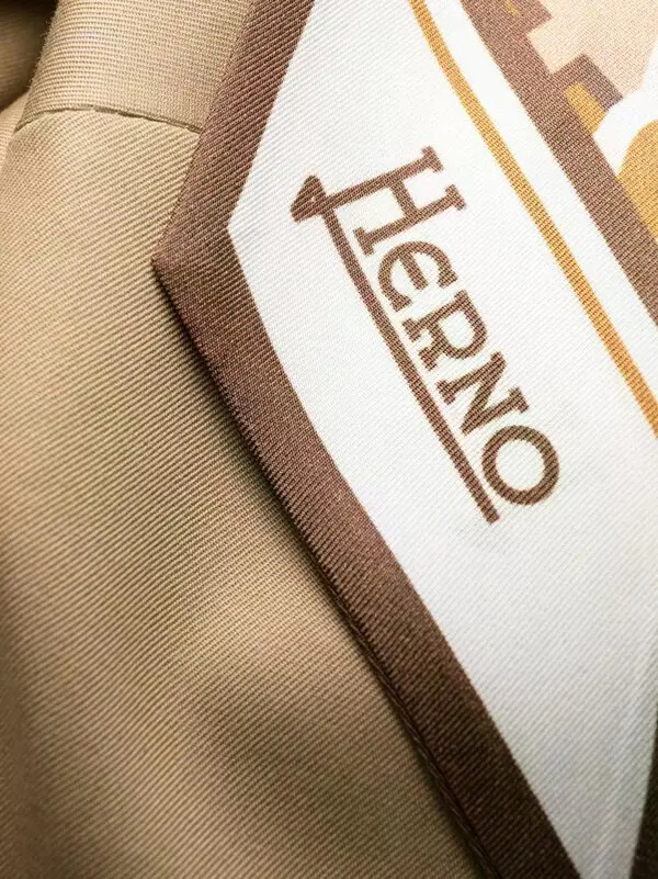 Herno Scarf-embellished Parka Coat - Brown