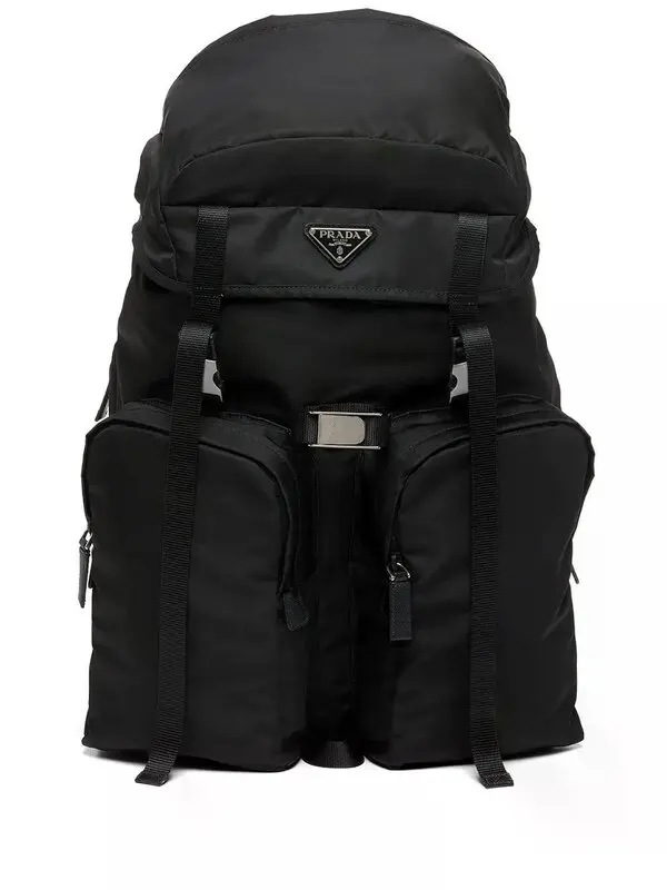 Prada Re-nylon Multi-pocket Backpack - Black