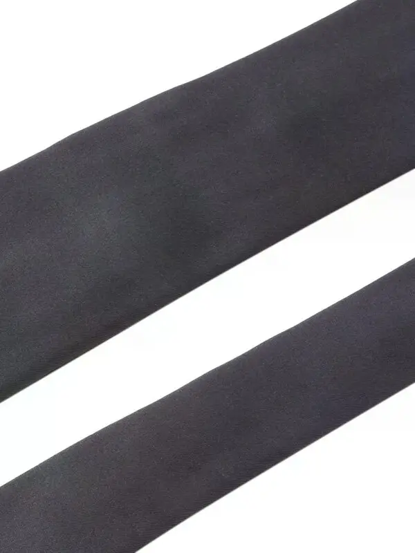 Prada Pointed Satin Tie - Grey