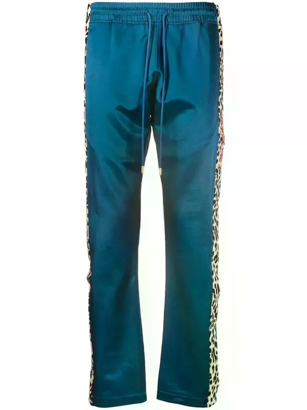 JUST DON Contrast-stripe Track Pants - Blue