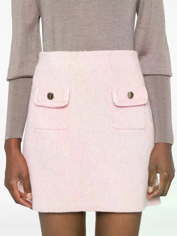 SELF-PORTRAIT Mélange-effect Mini Skirt