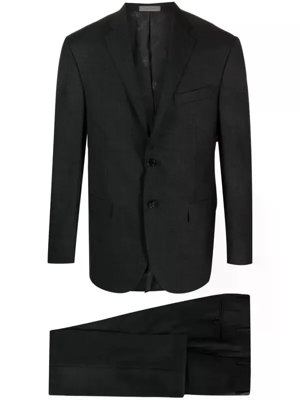 Corneliani Single-breasted Wool Suit - Grey