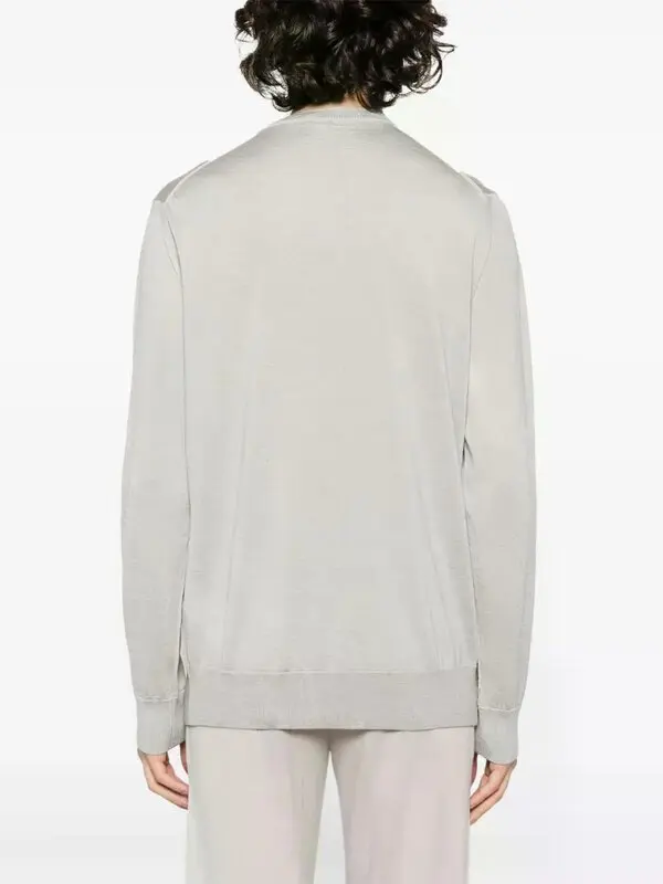 Eleventy Crew Neck Wool-silk Blend Jumper