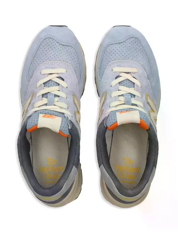 NEW BALANCE 574 Panelled Lace-up Sneakers - Blue