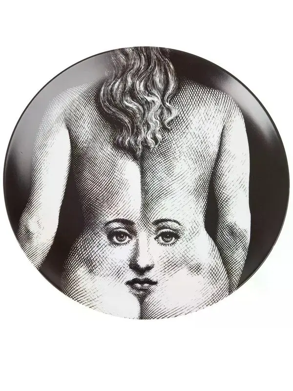 FORNASETTI Plate - Black