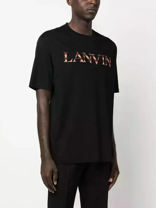 LANVIN Curb Logo-embroidered Cotton T-shirt