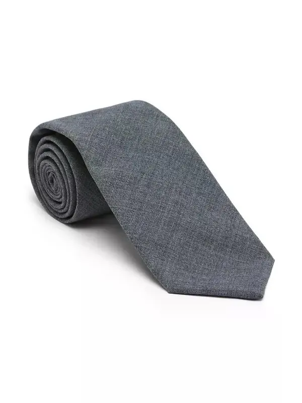 Brunello Cucinelli Virgin Wool Neck Tie - Grey