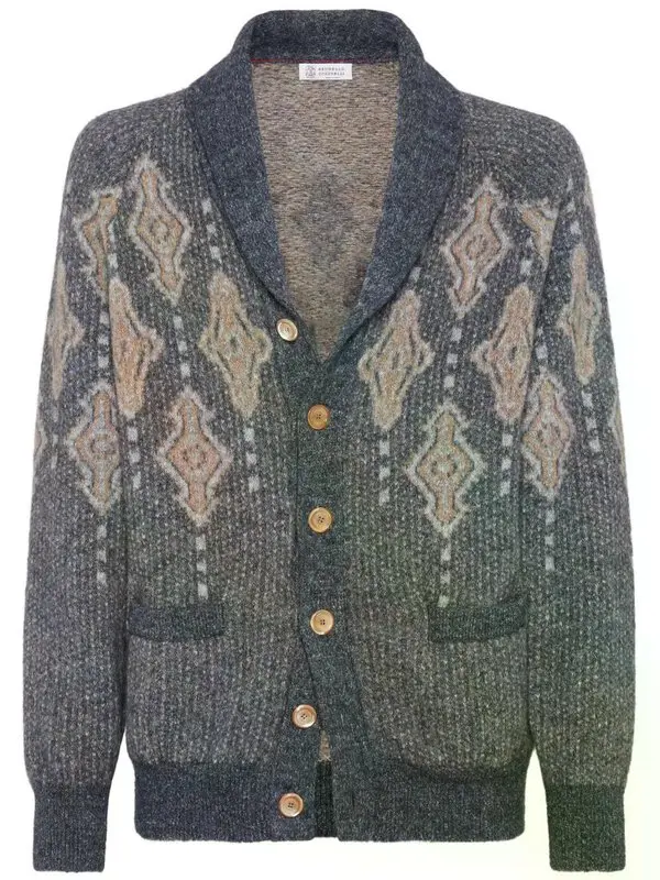Brunello Cucinelli Intarsia-knit Cardigan