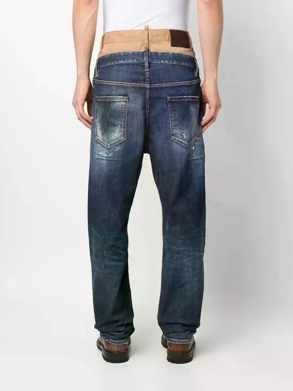 Dsquared2 Double Waist Distressed Jeans