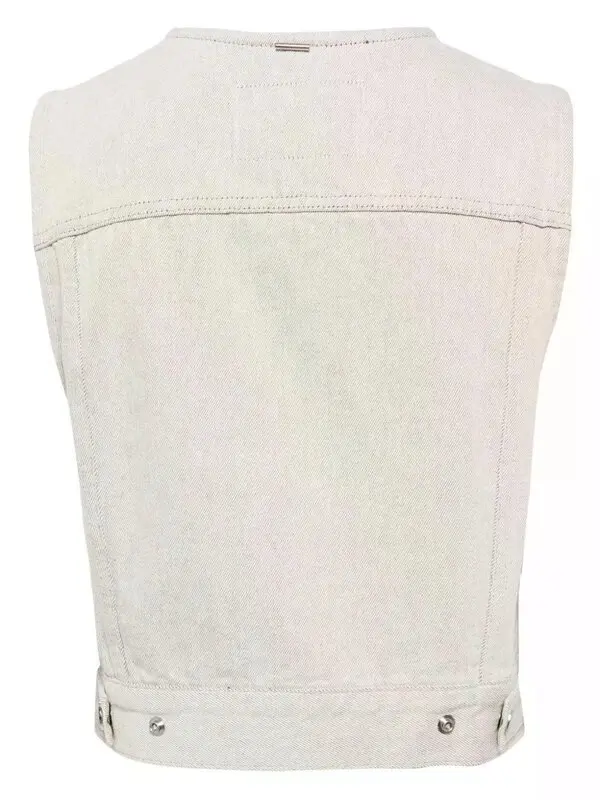 SYSTEM Collarless Denim Vest