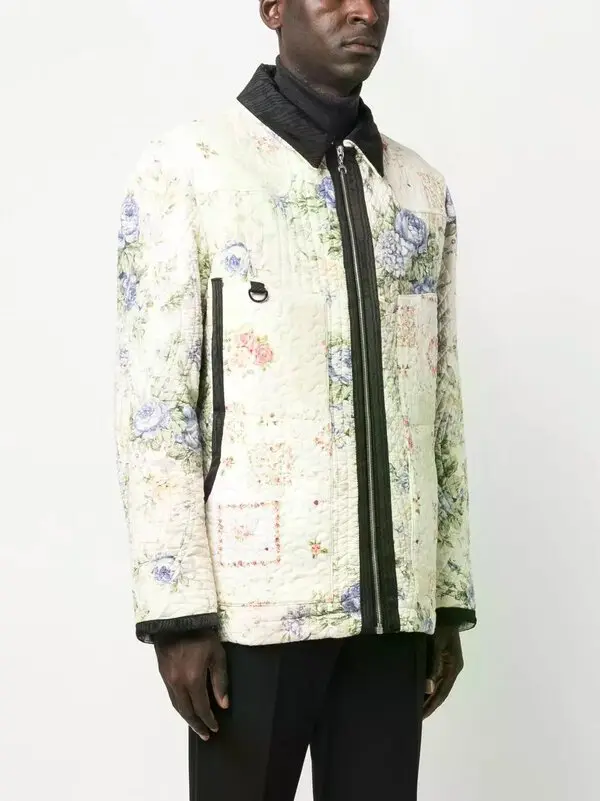 MARINE SERRE Floral-print Quilted Jacket