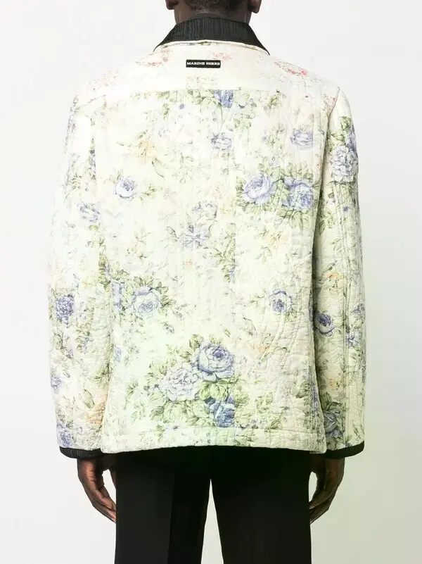 MARINE SERRE Floral-print Quilted Jacket
