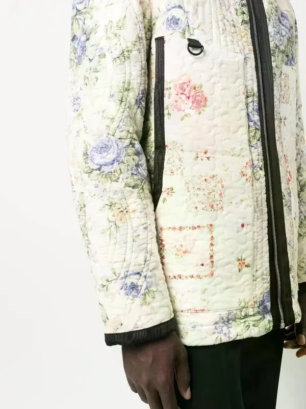 MARINE SERRE Floral-print Quilted Jacket