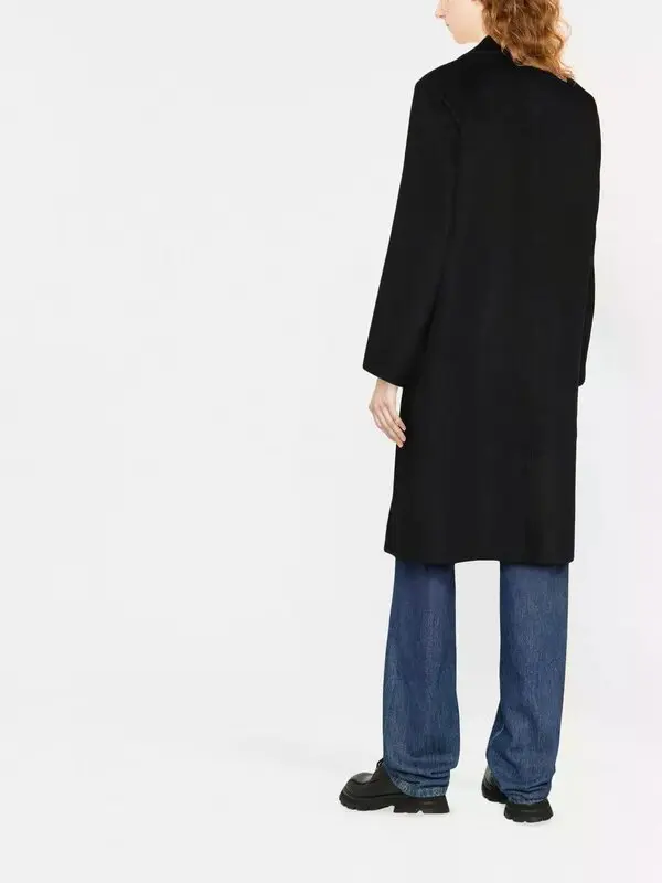 Vince Single-breasted Coat - Black