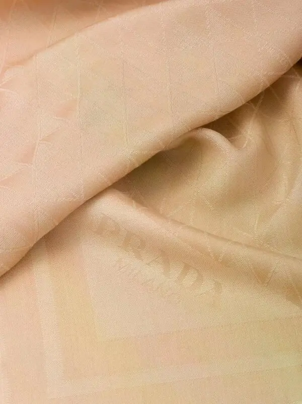 Prada Symbole Logo-jacquard Scarf - Neutrals