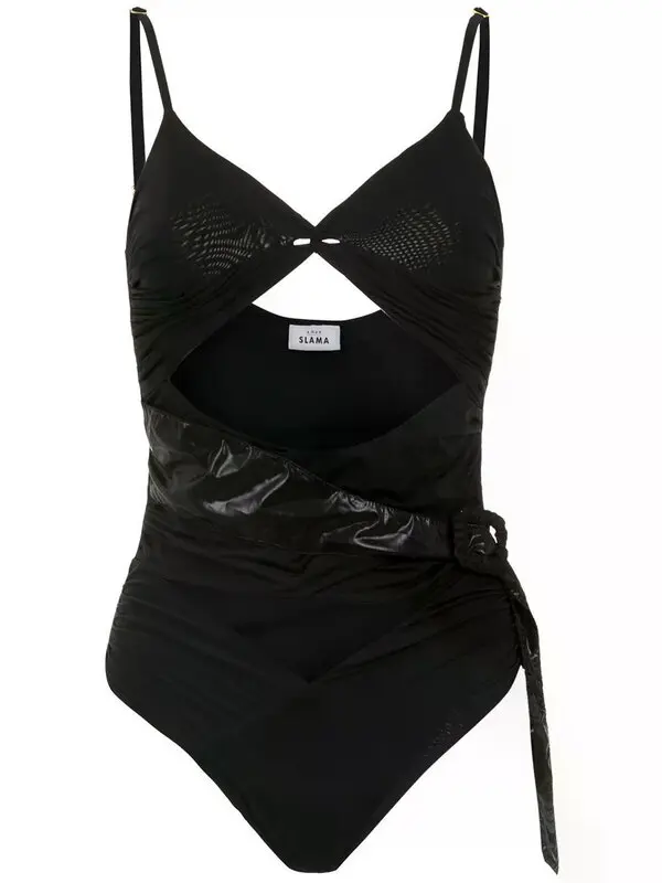 AMIR SLAMA Swimsuit With Cut Details - Black