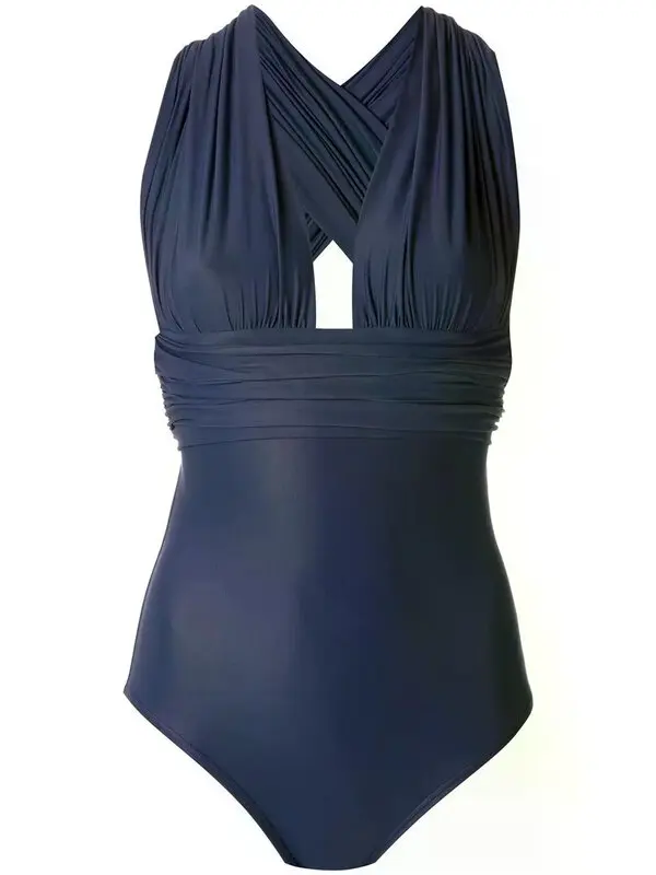 AMIR SLAMA Panelled Swimsuit - Blue