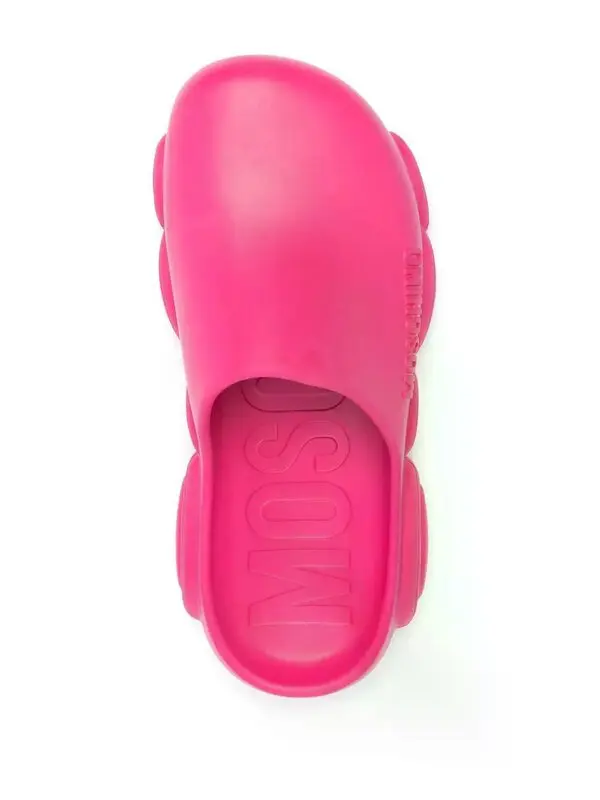 Moschino Logo Embossed Mules