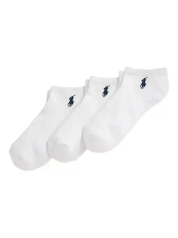 Polo Ralph Lauren Ribbed-knit Socks Pack Of Three - White