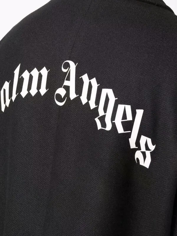 Palm Angels Single-breasted Logo-print Coat