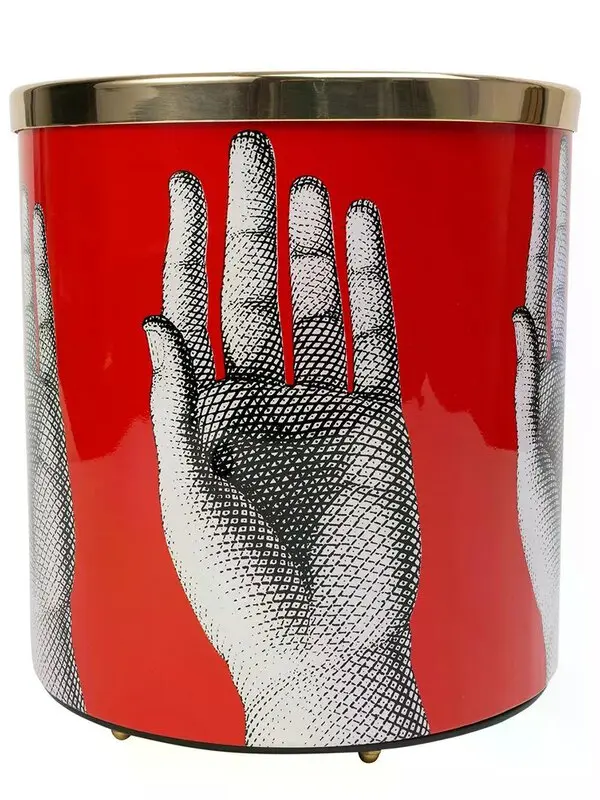 FORNASETTI Hand Print Wastepaper Basket