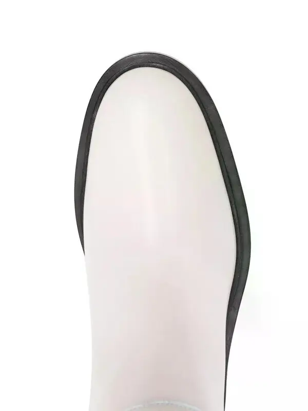 JIL SANDER Leather Knee-high Riding Boots - White