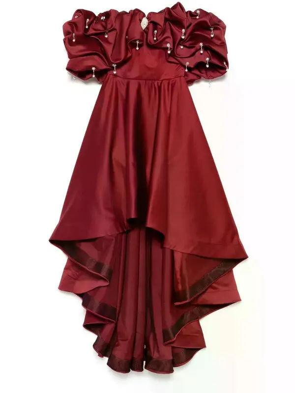 AAVVA Off-shoulder Puffy Gown - Red