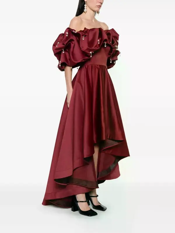 AAVVA Off-shoulder Puffy Gown - Red