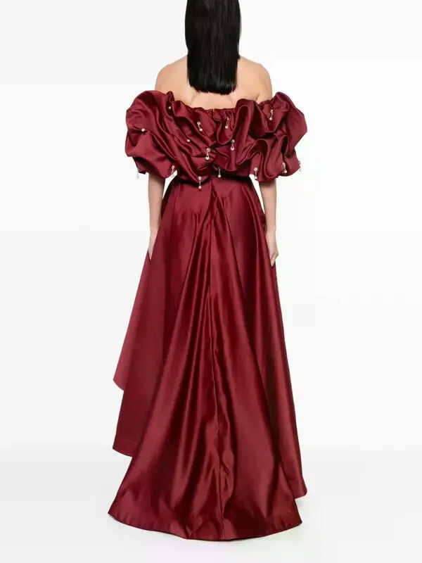 AAVVA Off-shoulder Puffy Gown - Red