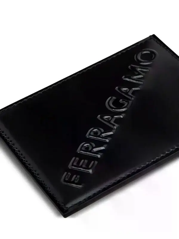 FERRAGAMO Logo-embossed Leather Cardholder