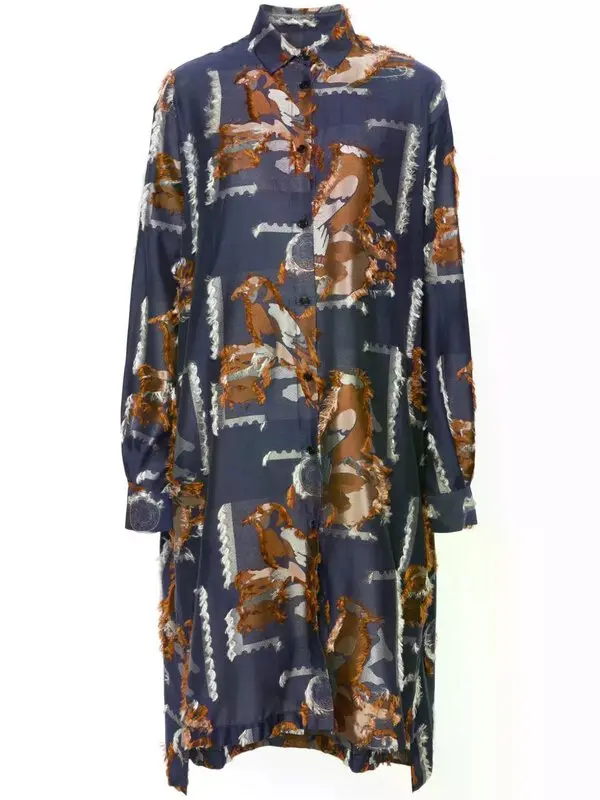 Henrik Vibskov Bird Pattern Jacquard Midi Dress