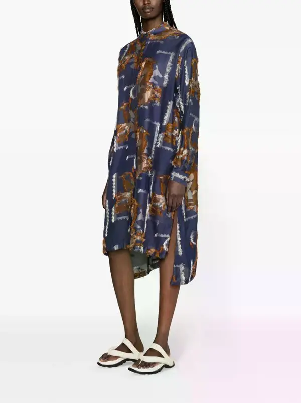 Henrik Vibskov Bird Pattern Jacquard Midi Dress