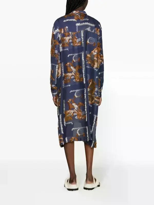 Henrik Vibskov Bird Pattern Jacquard Midi Dress