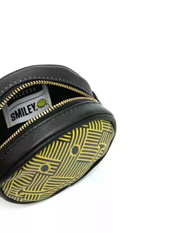 SELETTI Pattern-print Smiley Purse - Black