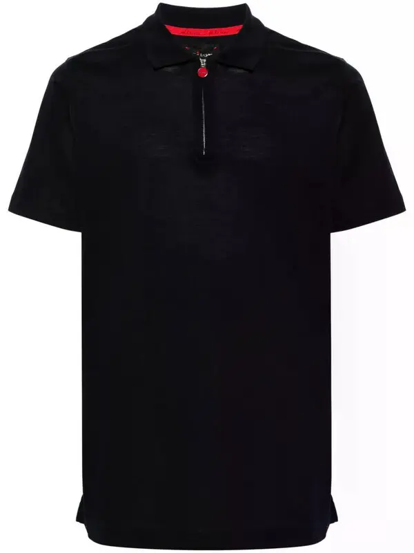 Kiton Half-zip Piqué Polo Shirt