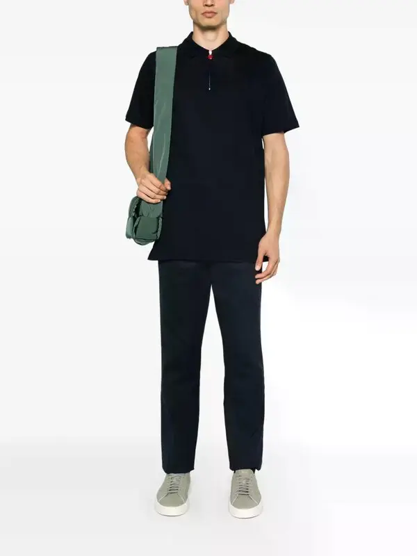 Kiton Half-zip Piqué Polo Shirt