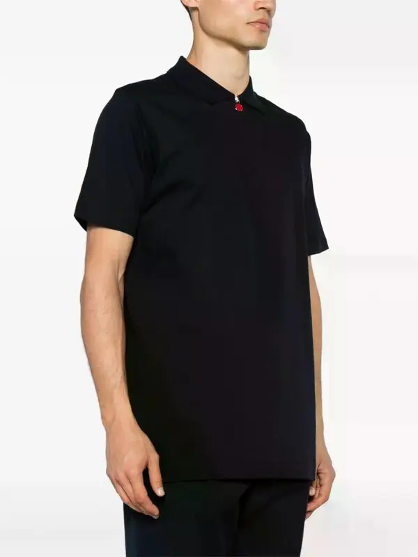 Kiton Half-zip Piqué Polo Shirt