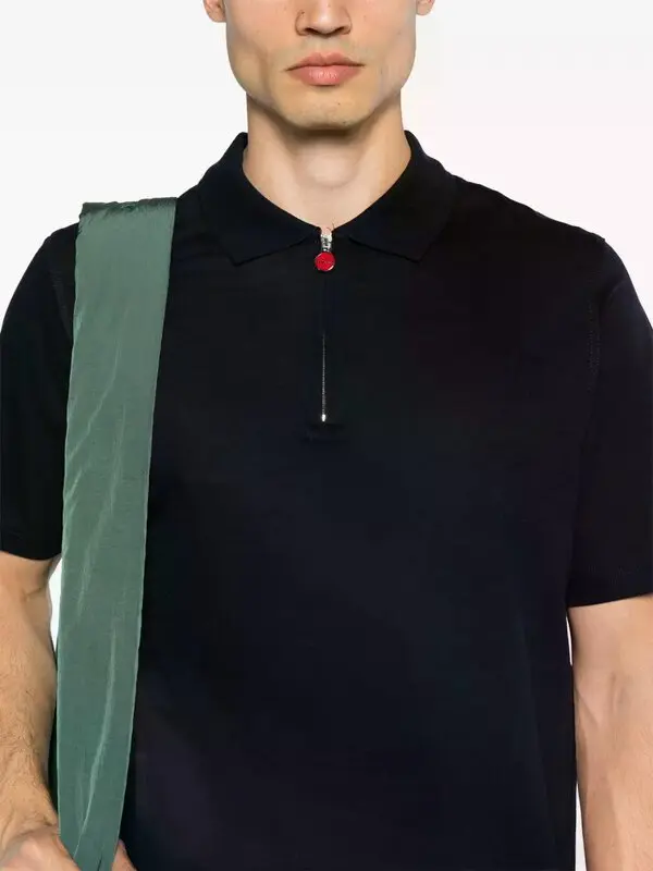 Kiton Half-zip Piqué Polo Shirt