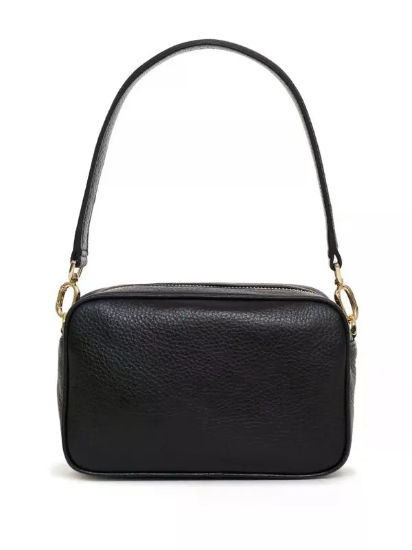 ANINE BING Lili Embossed Leather Shoulder Bag - Black