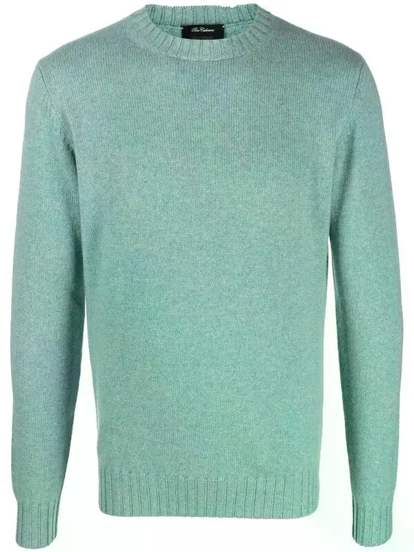 DELL'OGLIO Crew Neck Cashmere Jumper - Blue