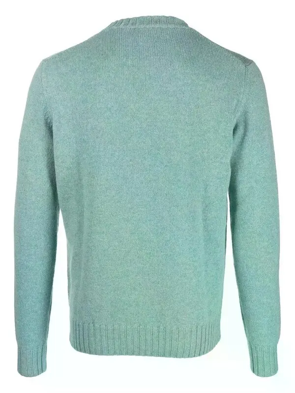 DELL'OGLIO Crew Neck Cashmere Jumper - Blue