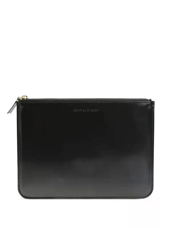 Comme Des Garçons Logo-debossed Leather Clutch