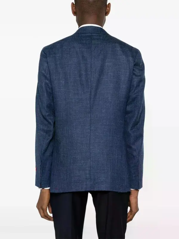 Isaia Brooch-detail Mélange Blazer