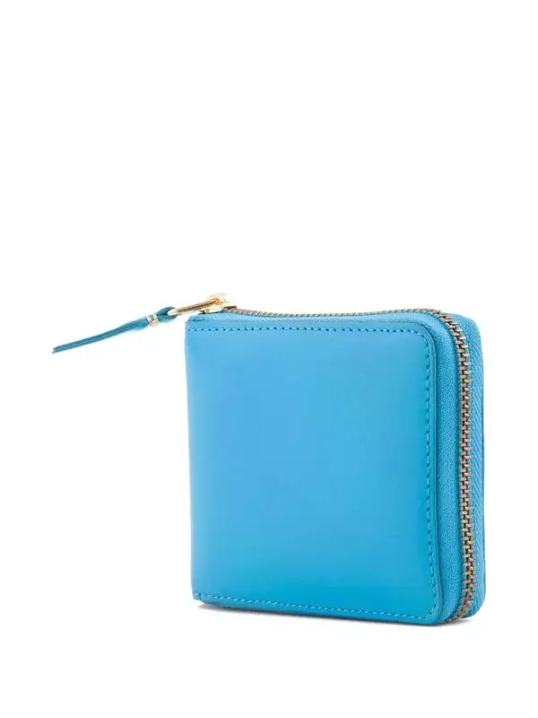 Comme Des Garçons Zip Leather Wallet - Blue