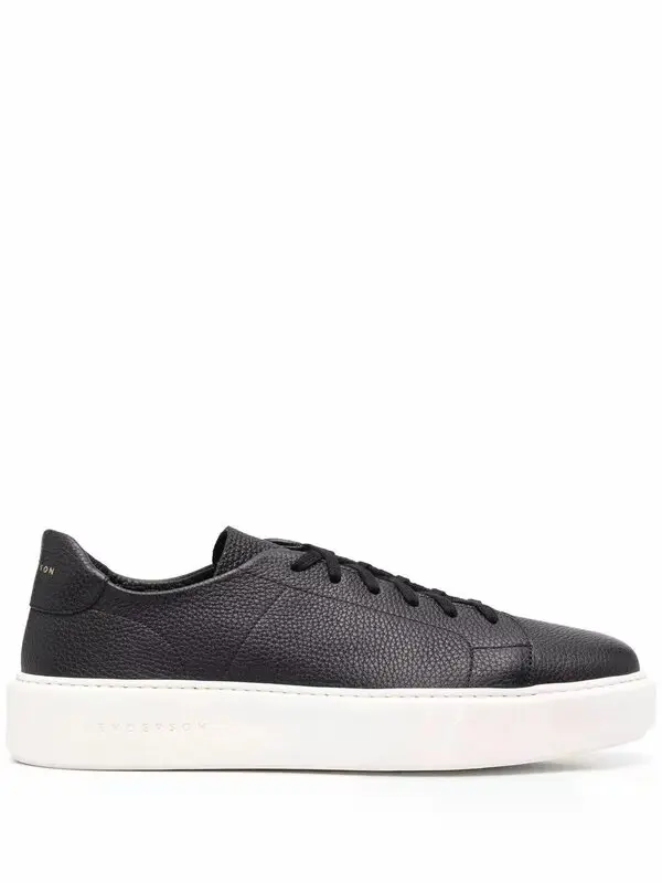 HENDERSON BARACCO Pebbled Low-top Sneakers - Black