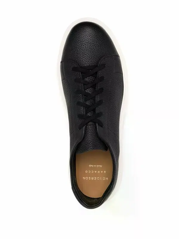 HENDERSON BARACCO Pebbled Low-top Sneakers - Black