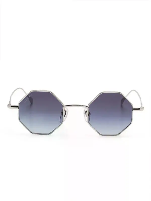 Gucci Geometric-frame Sunglasses - Silver